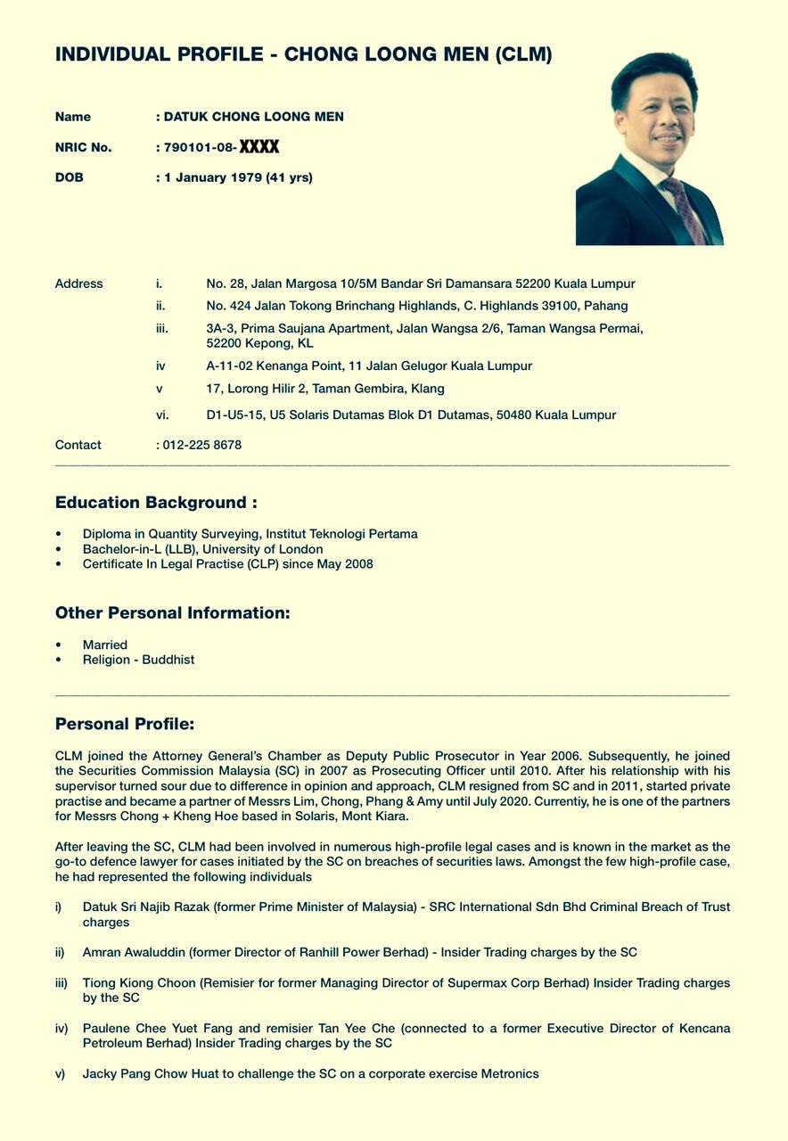 Selepas Victor Chin, Fail Peguam Mafia Korporat Chong Loong Men pula ...