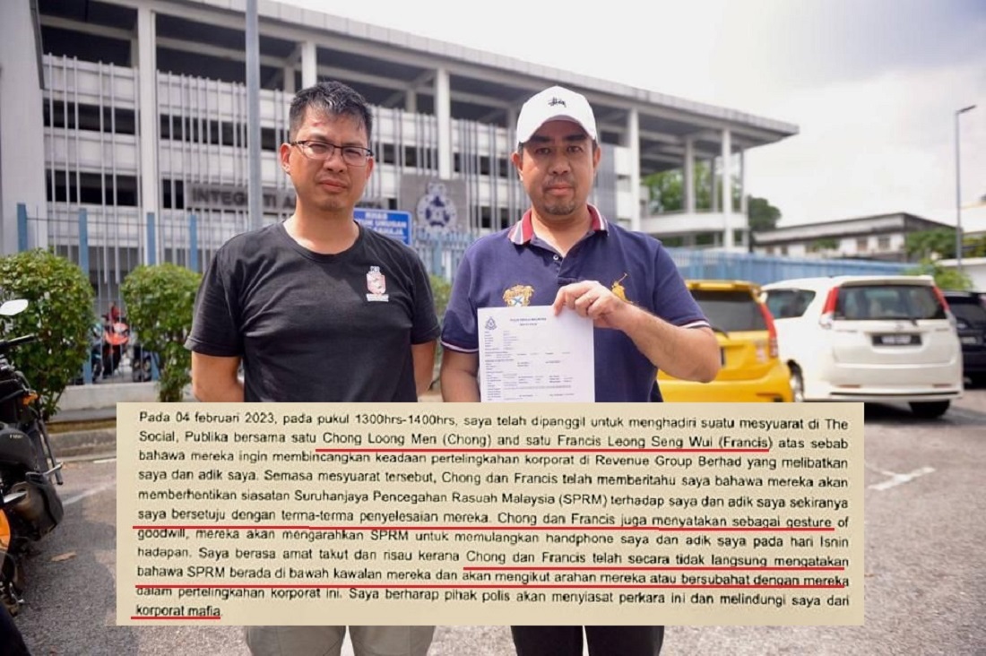 Dino, Brian lapor polis ugutan Mafia Korporat ‘Mr Chong’, Leong Seng ...