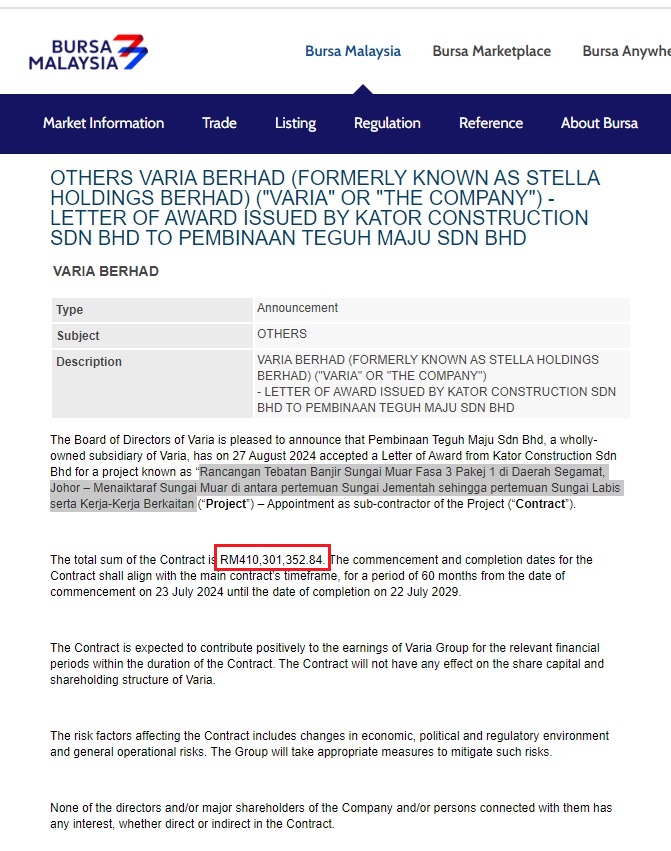 Bagaimana Varia Berhad guna syarikat ‘cap ayam’ Ikatan Harmoni, Kator Construction monopoli ...